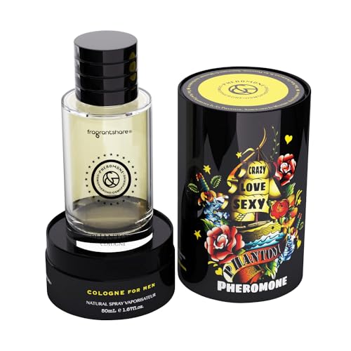 FragrantShare Cologne for Men Spray EDP Contains - pheromone Cologne for men Perfume Oil Phantom Woody Fragrance (Fougère)-1.67oz Portable -Black