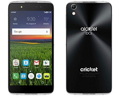 Alcatel Idol 4 6055U (16GB, 2GB RAM) 5.2" Display | Dual Flash 13MP+8MP Camera | 2,610 mAh Battery | Android 6.0 Marshmallow | 4G LTE | GSM Unlocked | Black Silver Bezel