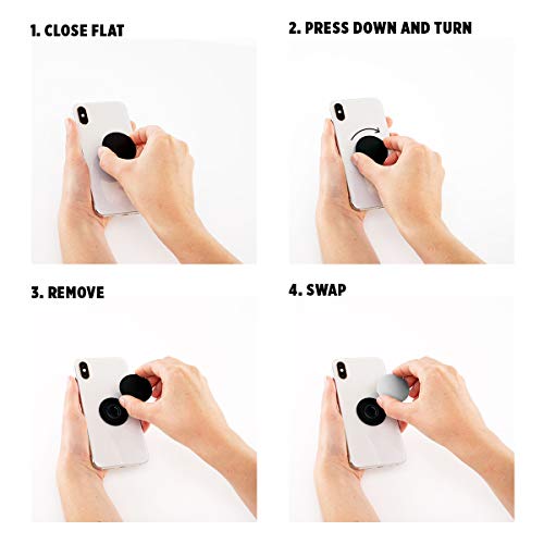 PopSockets PopGrip - Expanding Stand and Grip with a Swappable Top for Smartphones and Tablets - Not Your Grandmas Doily Pink