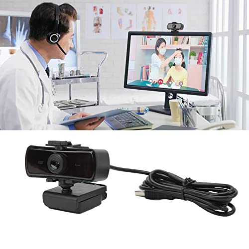 1440P Full HD Camera,Drive Free Streaming Webcam,USB PC Computer Webcam with Microphone Lens Protection Cover,for Recording,Calling,Meeting,Gaming