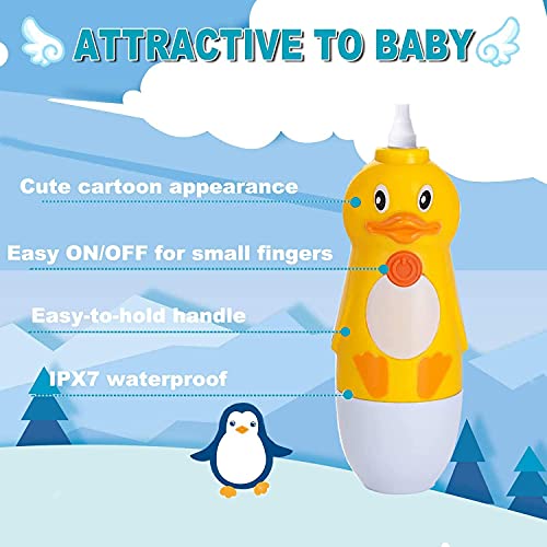 Caromolly Kids U-Shaped Electric Toothbrush, Automatic Massage Toothbrush with U-Type, Cartoon Modeling Toothbrush with Three Types of Brush Heads,Battery Operated,Small for 2-6 Years,Yellow,1 Pack