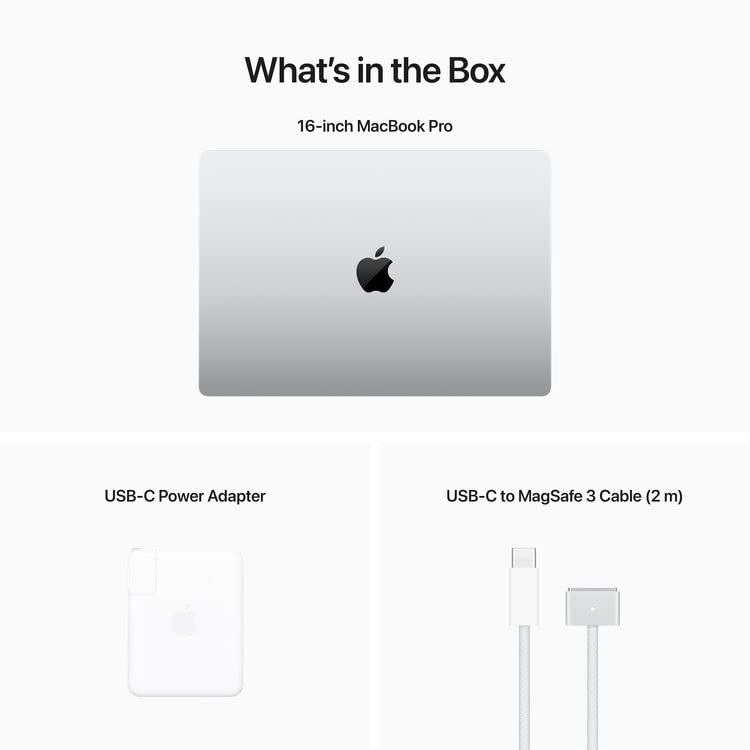 Apple (CTO) 16-in MacBook Pro: M2 Pro 12-Core CPU 19-core GPU 32GB 512GB Silver - Z177000E7 (Jan 23)