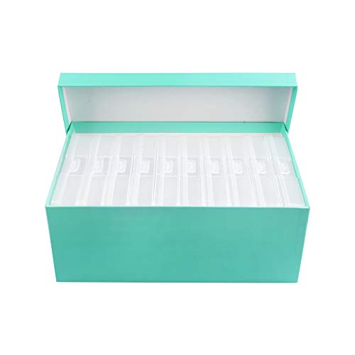 novelinks Photo Case 4" x 6" Photo Storage Box - 10 Inner Picture Storage Container Photo Organizer Case Picture Box Storage Photo Craft Keeper (Green)