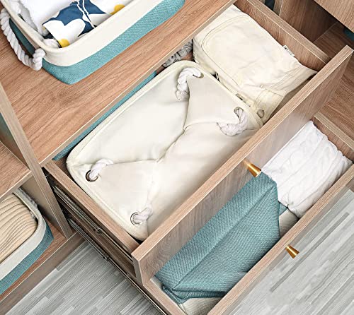 Tegance Storage Baskets Bins for Organizing, Foldable Sturdy Fabric Basket W/Handles, Large Rectangular Decorative Storage Basket for Shelves Nursery Closet Toy Blanket (3 Pack 15.7x11.8x8.3)…