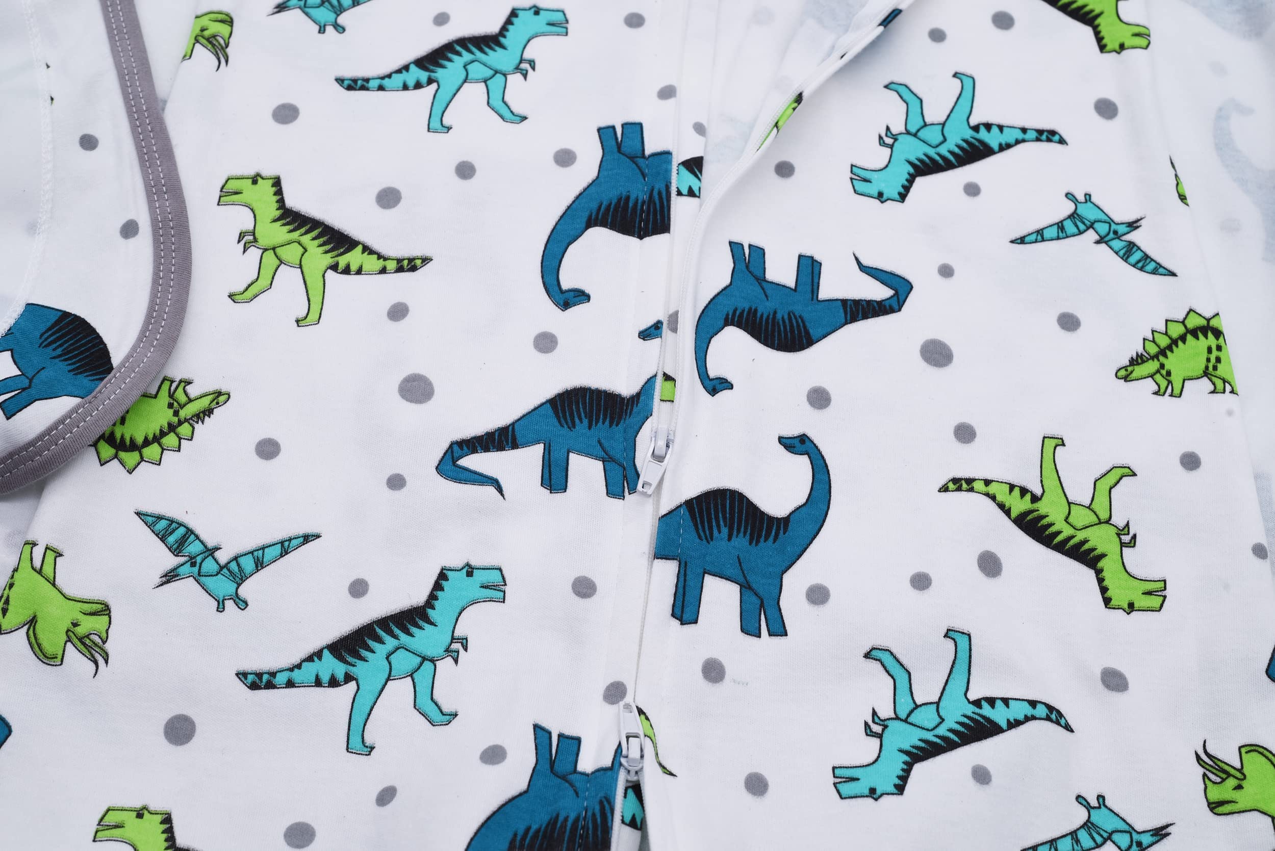 AugTwig Baby Sleepsack Swaddle 3-Way Adjustable Wearable Blanket Boy and Girl,100% Cotton,6-12 Months(Green Dinosaur)