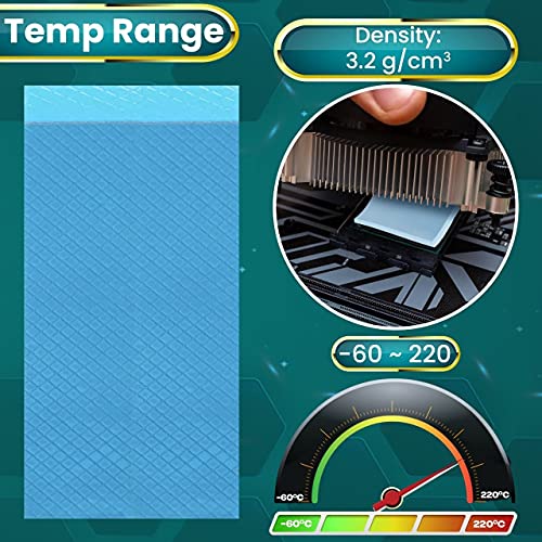 Nab Cooling Thermal Pad 15 W/mK, 90x50 Heat Resistance, Non-Conductive, High-Temperature Resistance, Silicone Thermal Pads for Laptop, Heatsink, GPU, CPU, LED & PS4 (90x50x1.5)