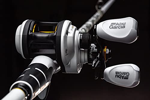 Abu Garcia Max Pro Low Profile Baitcast Reel, Size LP (1539728), 7 Stainless Steel Ball Bearings + 1 Roller Bearing, Synthetic Star Drag, Max of 15lb | 6.8kg, Multi