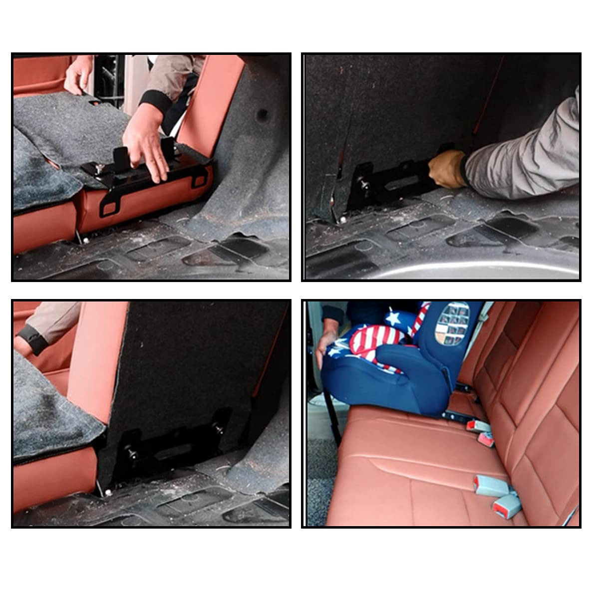 Chelhead Universal CarSeat ISOFIX Latch Interface Bracket, Child Seat Restraint Anchor Mounting Kit ISOFIX Belt Connector for Baby Safety Chair