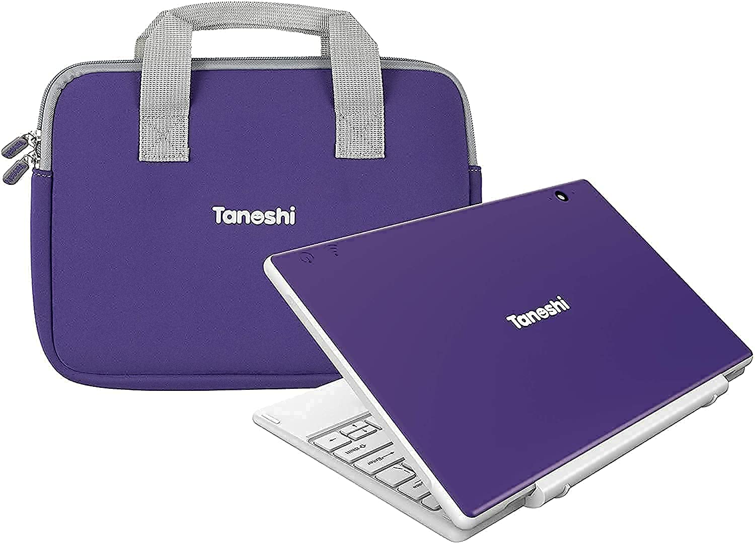 Tanoshi Scholar Kids Computer a Kids Laptop for Ages 6-12 with 10.1" HD Touchscreen Display (Purple) Kids Laptop-Sleeve (Purple)