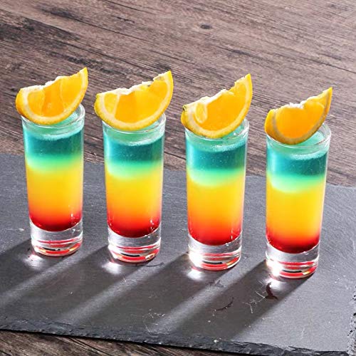 DeeCoo Heavy Base Shot Glass Set Bulk, Whisky Shot Glasses 2 oz, Mini Glass Cups For liqueur, Double Side Cordial Glasses, Tequila Cups Small Glass Shot Cups Set Of 24