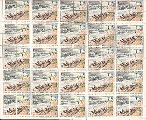 1972 National Parks, Cape Hatteras Full Sheet of 100 x 2 Cent Stamps Scott 1448-51 by United States of America