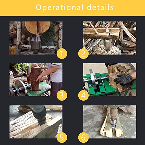 BELUPAID Heavy-duty Drill Bits High-carbon Steel Firewood Splitter Fast Wood Splitting Auger Drill Bits Tools