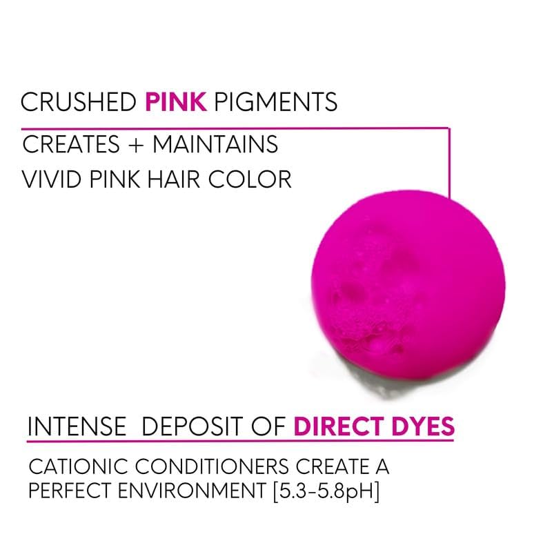 Watercolors INTENSE Semi Permanet Color Depositing Shampoo. Sulfate & Paraben Free to Maintain & Enhance Hair Color 8 fl oz - PINK