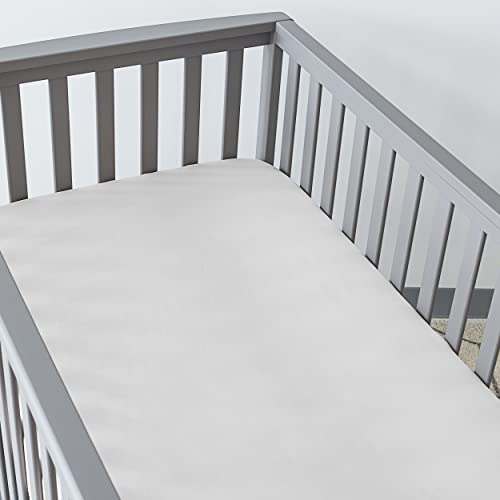 Bare Home 2-Pack Fitted Crib Sheets - Premium 1800 Ultra-Soft Microfiber - Breathable - Baby Sheet - for Boys & Girls - Fits Standard Crib and Toddler Mattresses (Crib, Sky Blue/Cloud Grey)