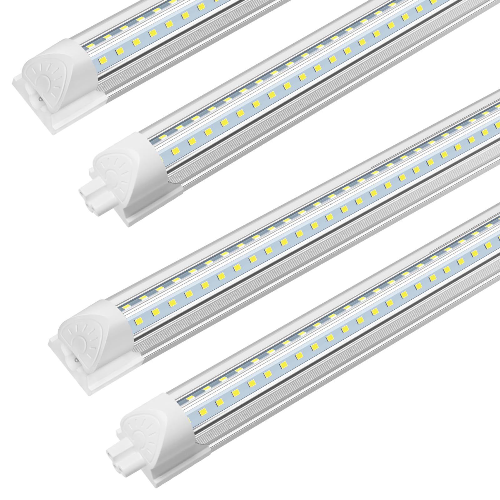 SHOPLED 4FT LED Shop Light, 40W 5500LM 5000K Daylight White, Linkable T8 LED Tube Lights 4FT, V-Shape, 4 Foot LED Shop Lights for Garage, 4 Pack