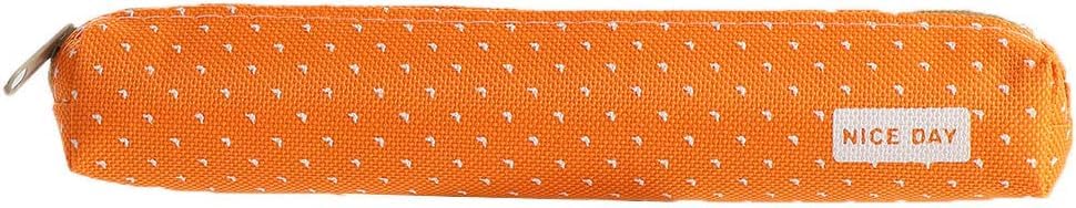 1Pc Orange Pencil Case, Cute Stationeries Pouch, Kawaii Pencil Pouch, Candy Color Pencil Box, Super Slim Pen Bag, Wave Point Cosmetic Bag,Pen, Pencil and Marker Cases,Arts, Crafts and Sewing