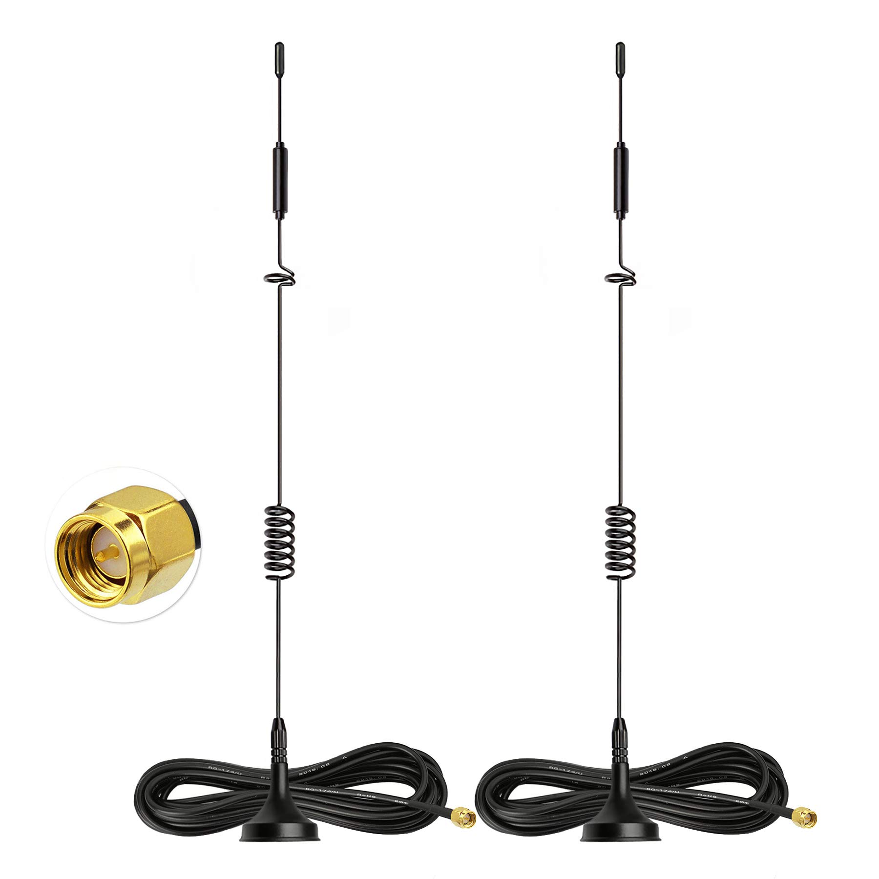 Bingfu 4G LTE Antenna 8dBi Magnetic Base MIMO SMA Male Antenna (2-Pack) Compatible with 4G LTE Wireless CPE Router Cellular Gateway Industrial IoT Router