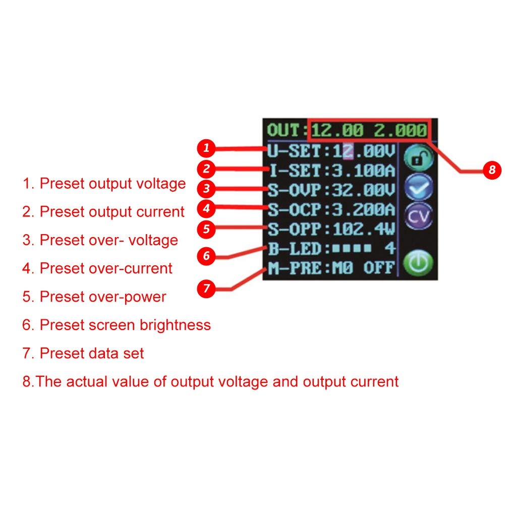 Communication Version Numerical Control Voltage Power Supply Adjustable Volt Transformer Step Down Voltage Converter Power Regulator Panel(DPS5005-USB-BT)