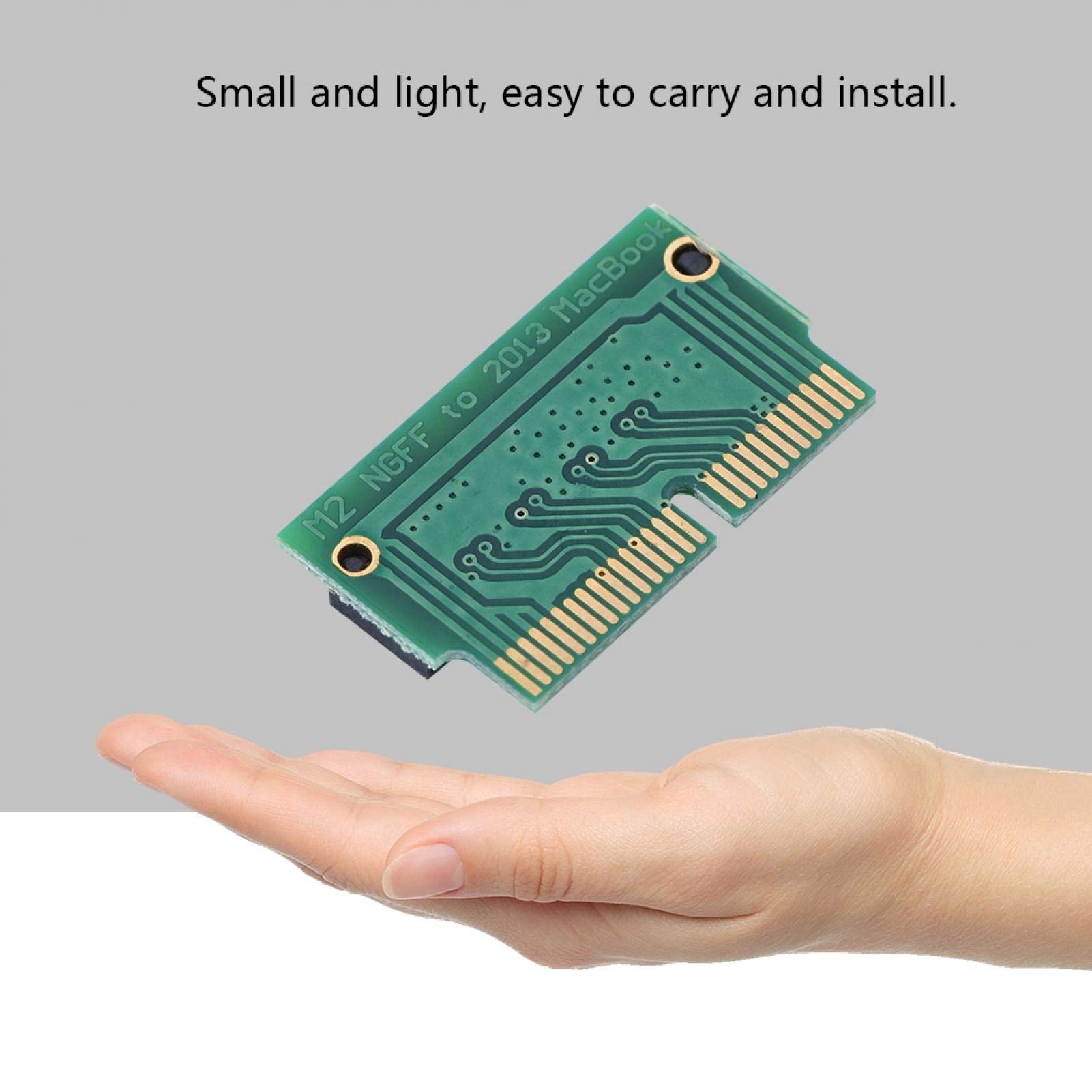 ciciglow SSD to M.2 NGFF Convert Adapter Interface Card 2013 2014 2015 Suitable for MacBook Air/Pro NVME AHCI SSD Upgraded Kit for A1465 A1466 A1398 A1502(Green)