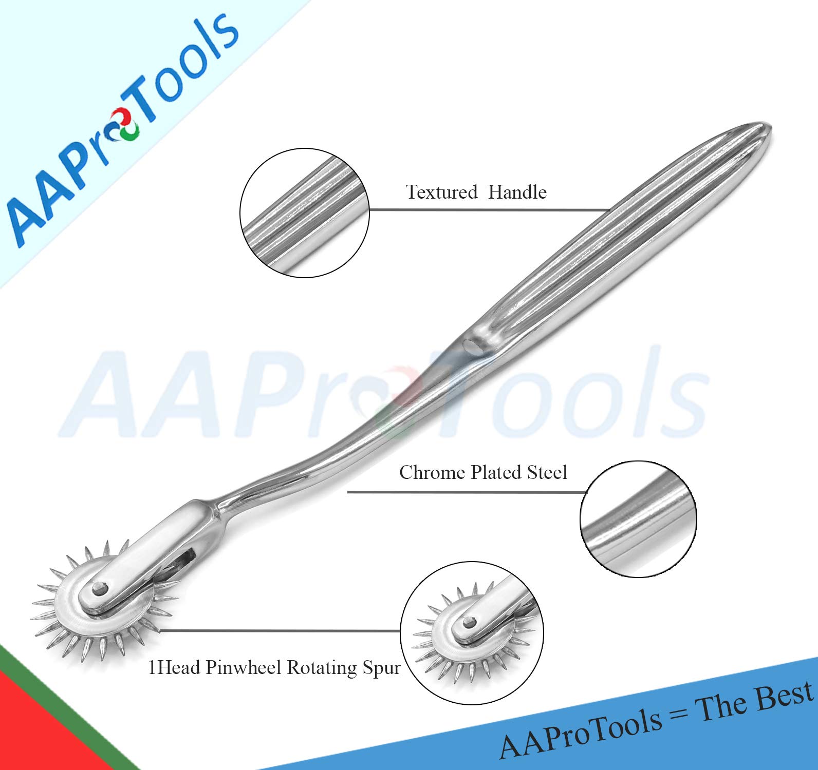 AAProTools Special Edition Pinwheel WARTENBERG Neurological Sensory Diagnostic, 1,3,5,7 Set with Case