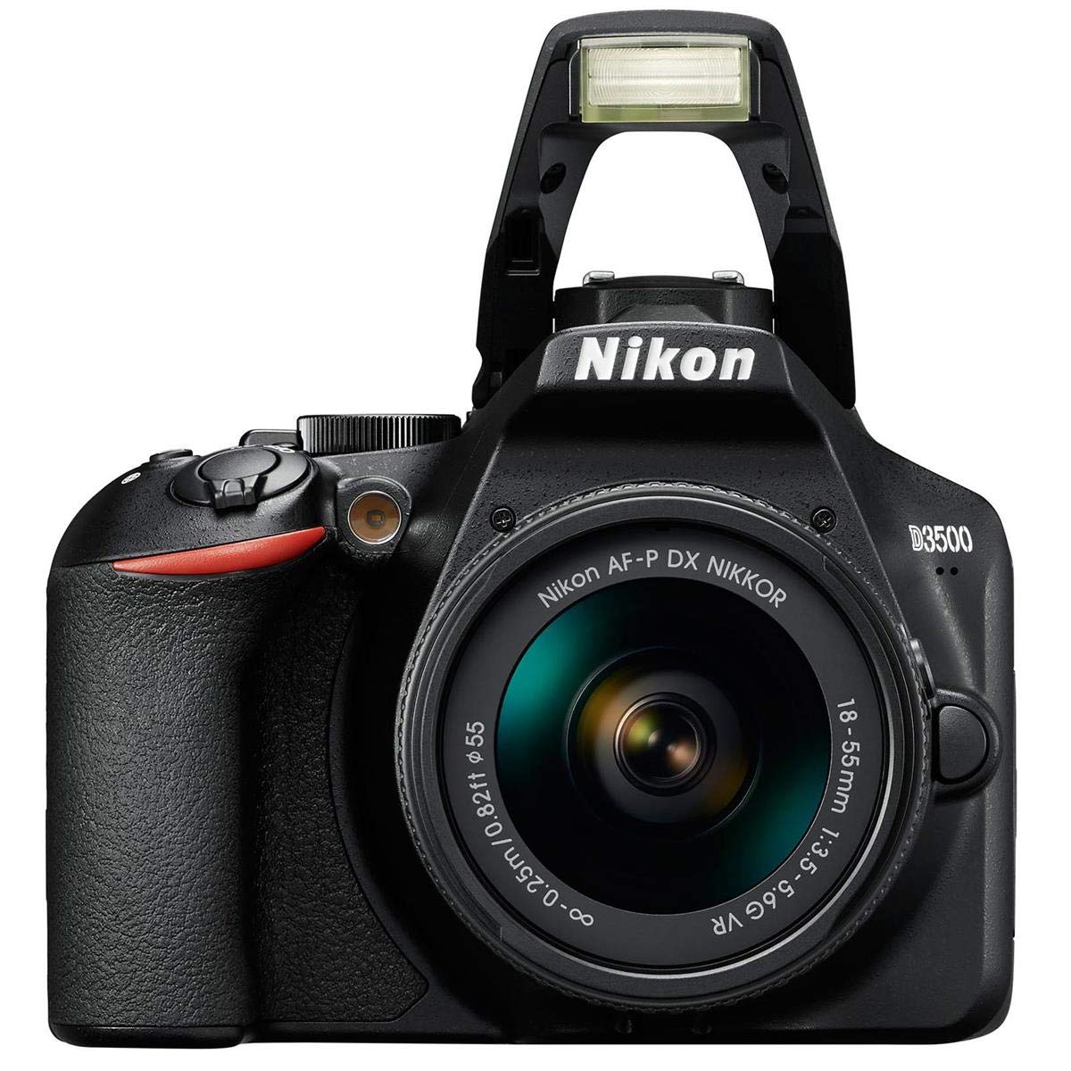 Nikon D3500 DX-Format DSLR Camera with 18-55mm and 70-300mm Lens, Black, Bundle with Corel PC Photo and Video Editing Software, Bag, 32GB SD Card, Screen Protector and Accessories