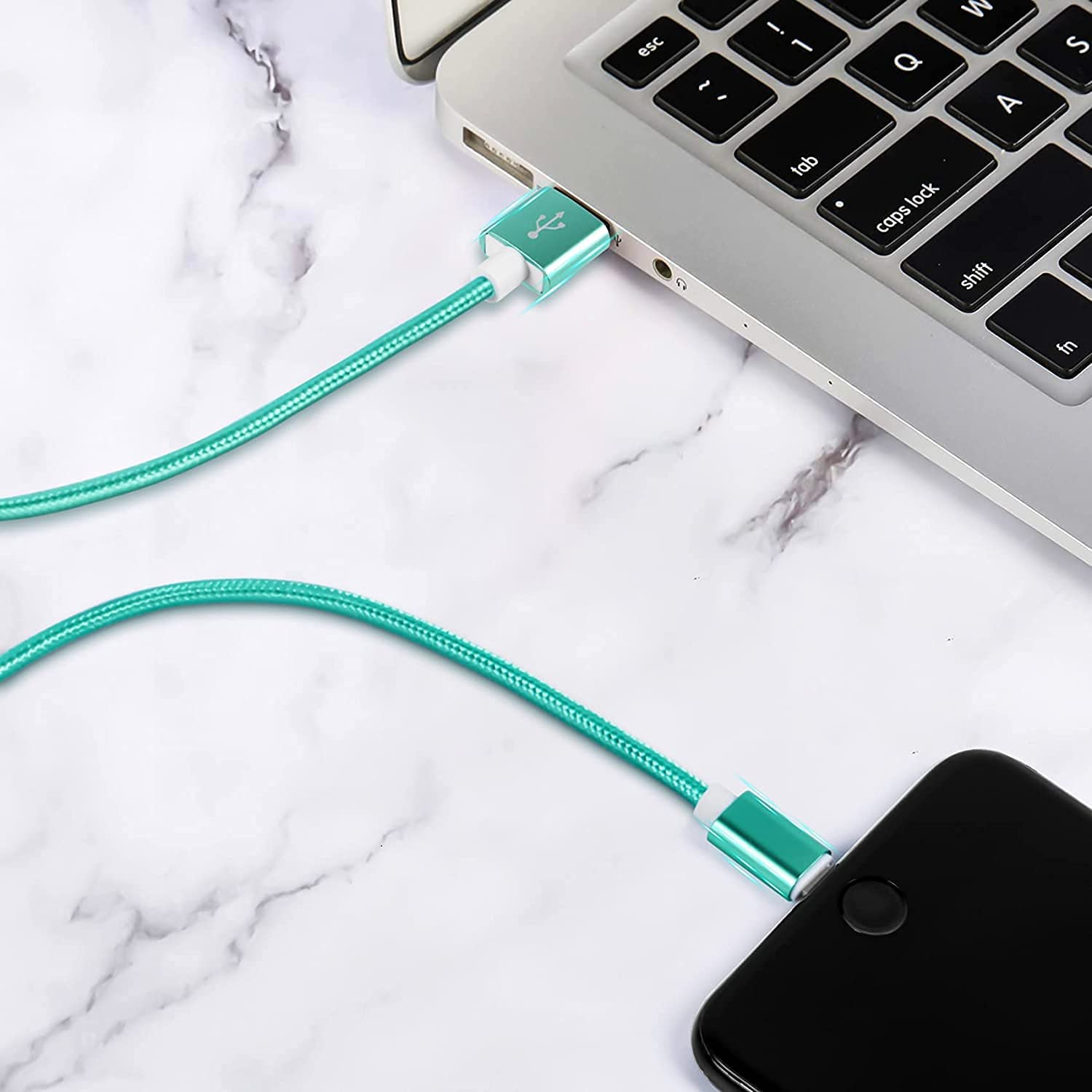 Souina Phone Charger, 4 Pack [3/6/6/10 FT] Nylon Braided Fast Charging Lightning Cable Compatible Phone 14 13 mini/13/12/11 Pro MAX/XR/XS/8/7/Plus/6S/SE/iPad