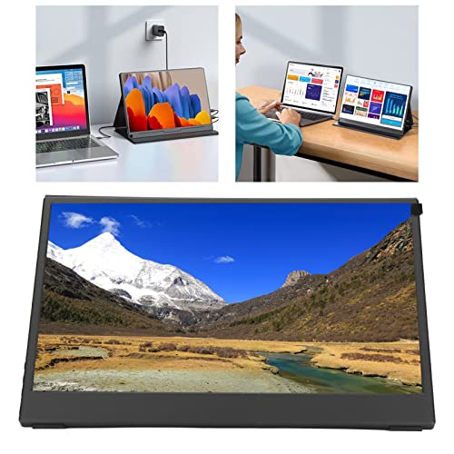 13.3 Inch Gaming Monitor, Portable Monitor Full HD 1080P Multiple Display Modes HDR Technology for Computer for Mobile Phone for Laptop