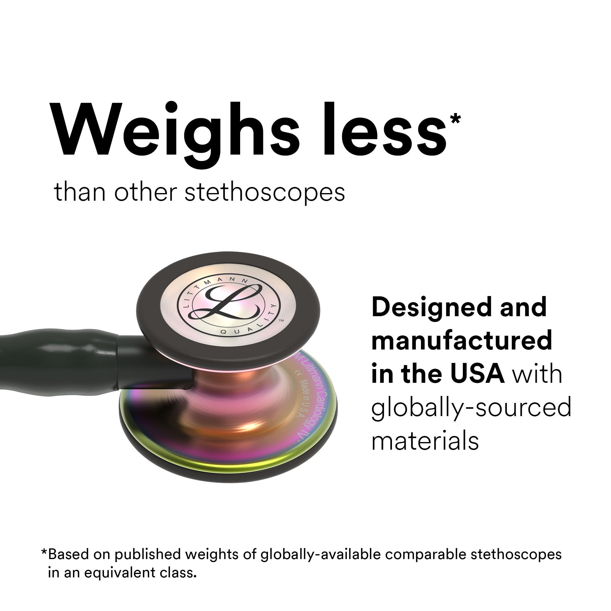 3M Littmann Cardiology IV Diagnostic Stethoscope, 6155, More Than 2X as Loud*, Weighs Less**, Stainless Steel Chestpiece, 27" Hunter Green Tube