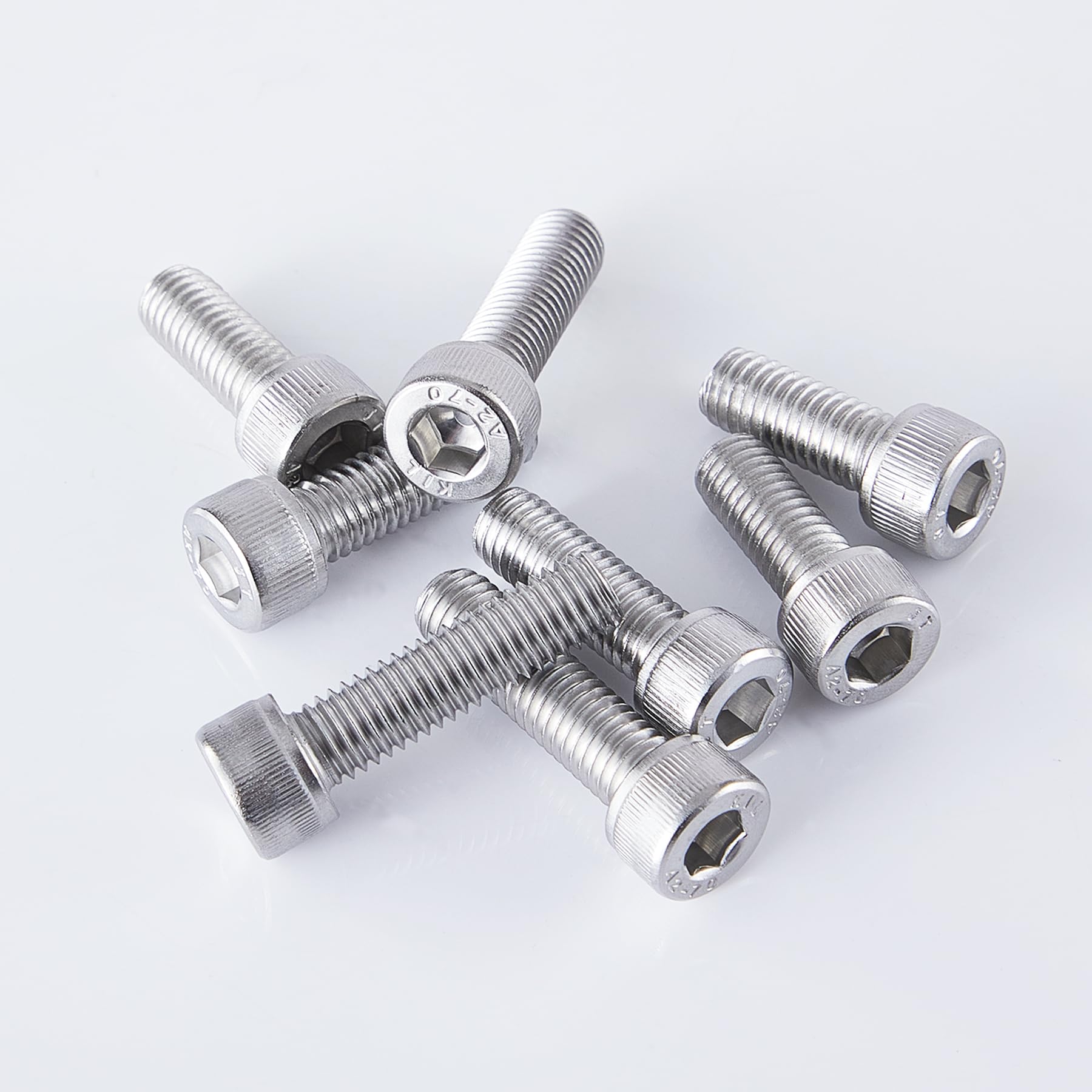 Cicidorai M6-1.0 x 45mm Socket Head Cap Screws Bolts, 304 Stainless Steel (A2-70), Allen Socket Drive, Bright Finish, Full Machine Threads, Quantity 25