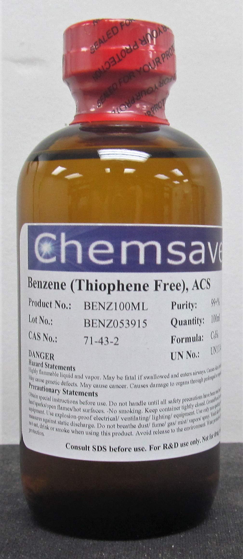 Benzene (Thiophene Free), ACS, 99+%, 100ml