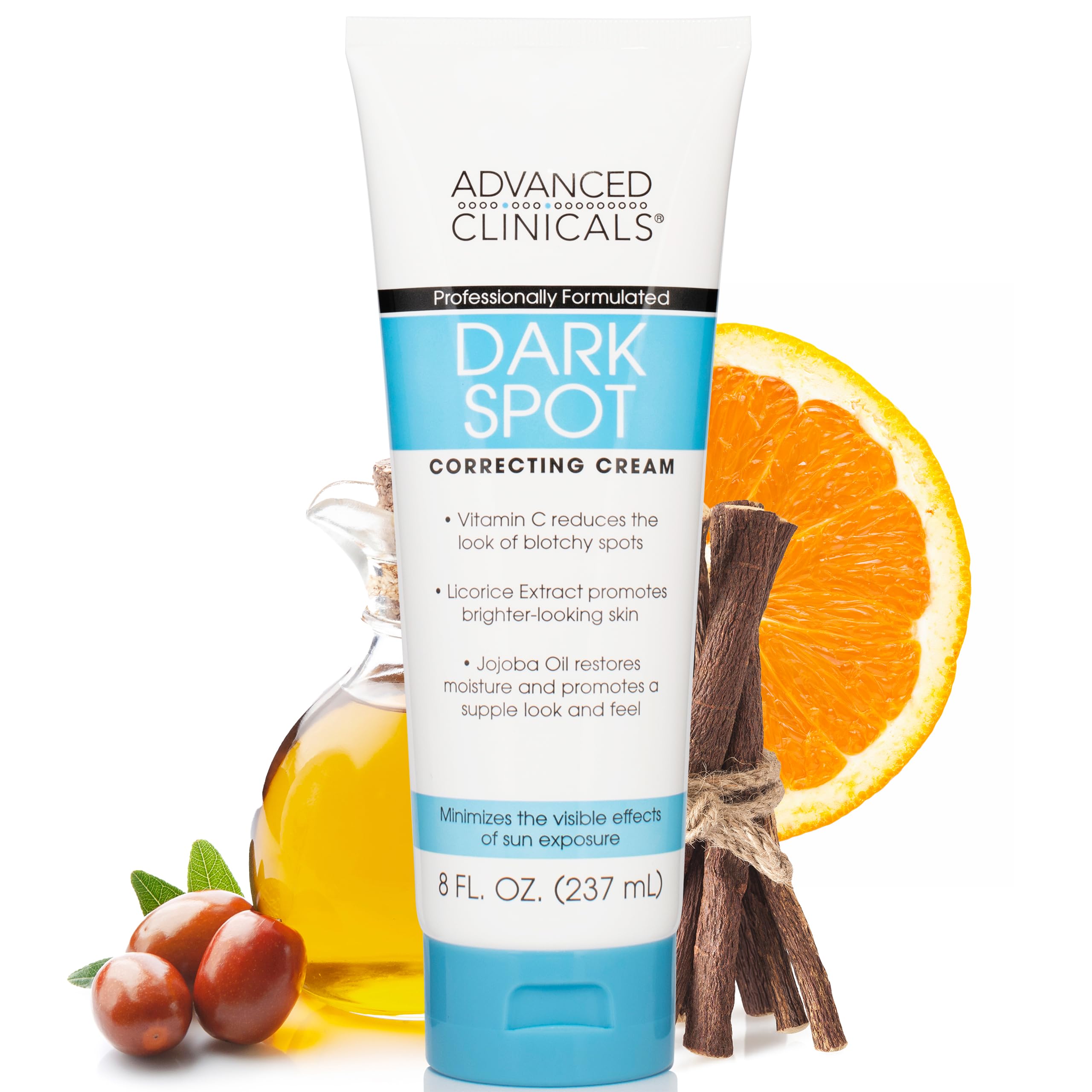 Advanced Clinicals Dark Spot Vitamin C Cream For Face, Hand & Body Lotion, Anti Aging Therapeutic Skin Care Moisturizer Lotion Reduces Appearance Of Age Spots, Blotchy Skin, & Wrinkles, Large 8 Fl Oz