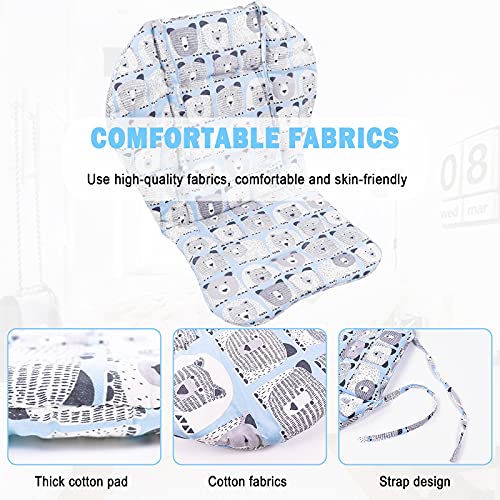Baby Highchair Seat Cover, Bear Pattern Baby High Chair Liner, Breathable High Chair Pad, Comfortable Baby High Chair Seat Cushion Insert, Suitable for High Chairs and Strollers