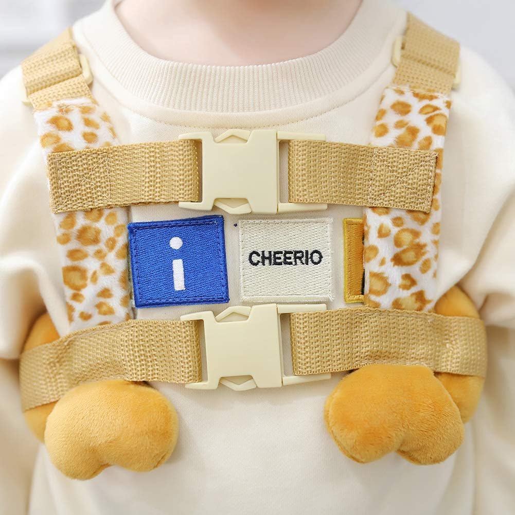 Berhapy 2 in 1 Toddler Leash, Toddler Safety Harness Backpack with Leash, Children's Walking Leash Strap with Backpack, Kid Leash for 1-3 Years Old Boys and Girls (Giraffe)