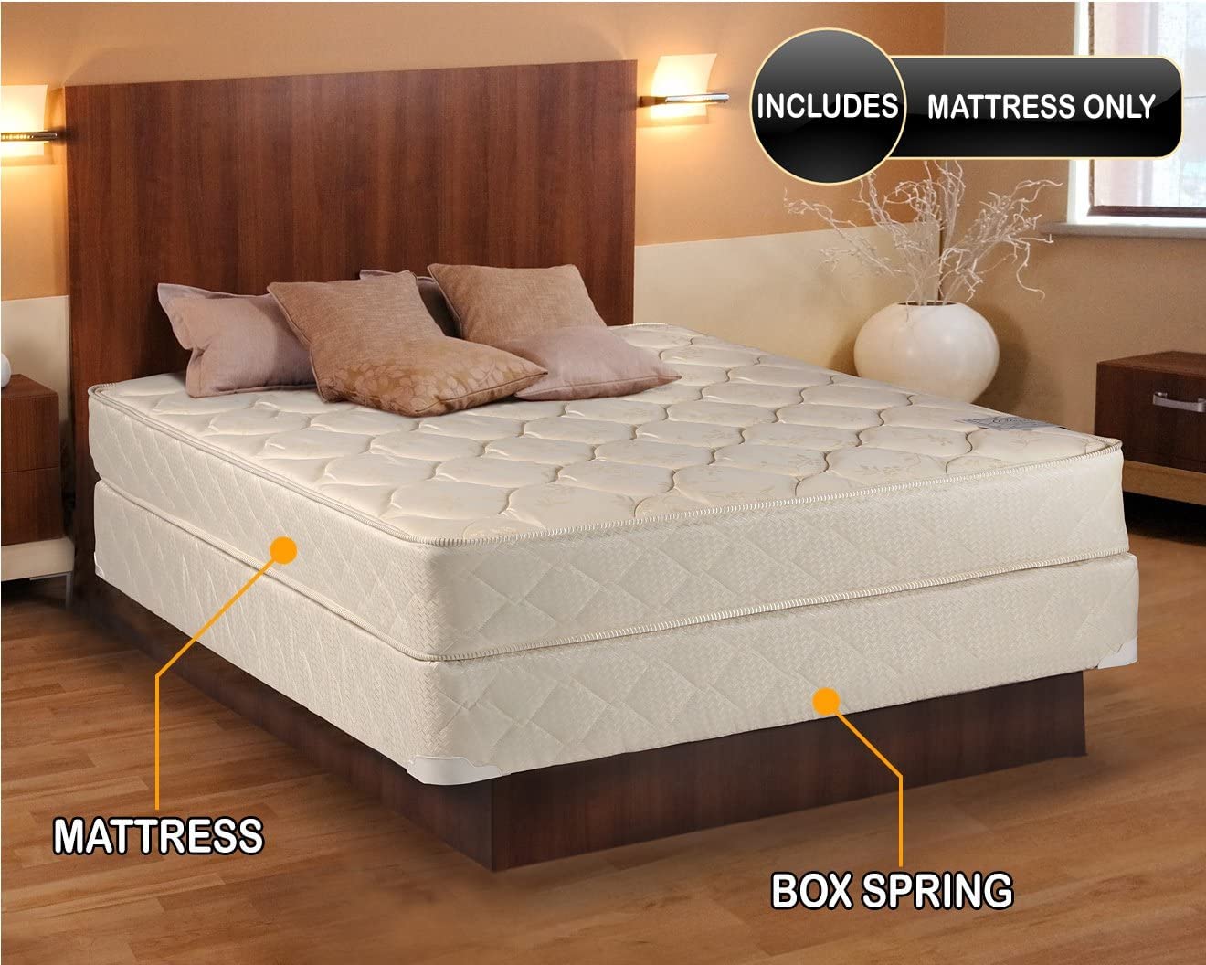 DS Solutions USA Comfort Classic None Flip Gentle Firm Full XL Mattress Only with Mattress Cover Protector