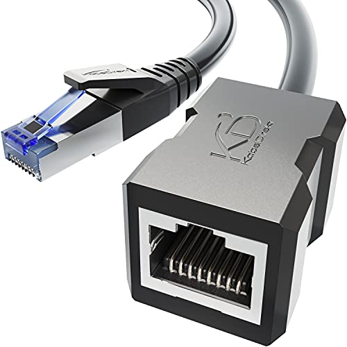 Cat7 Ethernet Extension Cable – 6ft, Break-Proof Design (Male to Female LAN & Ethernet Extension, Internet Cable Extender, Full Data Transfer Speed – 10Gbit/s, SF/FTP Shielding) – by CableDirect