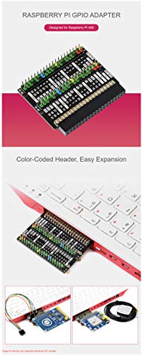 Coolwell Waveshare for Raspberry Pi 400 GPIO Header Adapter, Header Expansion, 2X 40PIN Header Module HAT