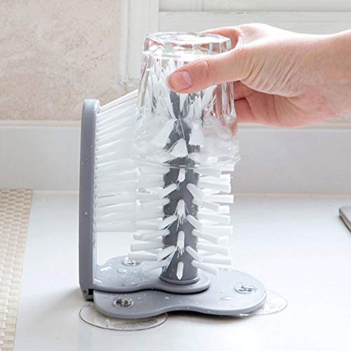 360° Glass Bar Kitchen Cleaning Tool Suction Cups Brush Cleaner Washer Cup Kitchen Accessory