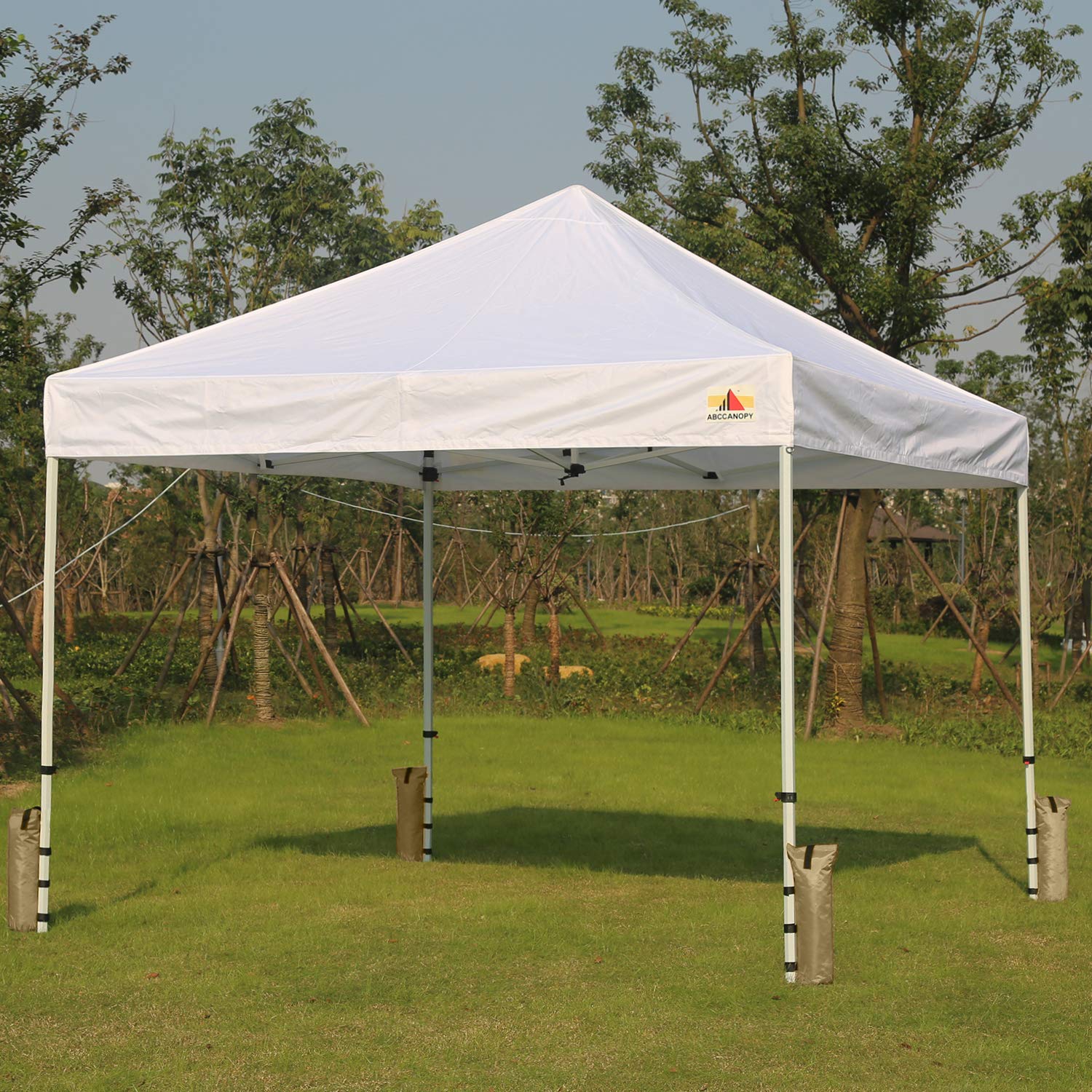 ABCCANOPY Canopy Weights Set of 4-112LBS Sand Bags for Pop up Tent, Weight Bags for Outdoor Gazebo, Trampoline, Pergola, Beige (Without Sand)