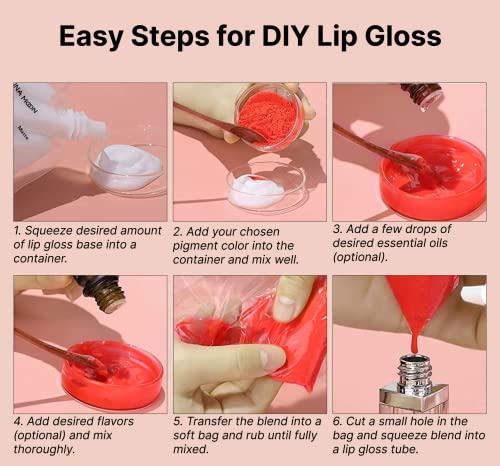 Clear Lip Gloss Base for DIY Lip Gloss Kit - 7.05oz Versagel w/ Olive Oil & Vitamin E for Smooth, Hydrated, Moisturized Lips - Fragrance-Free, Safe for Sensitive Skin - Small Business DIY Supplies