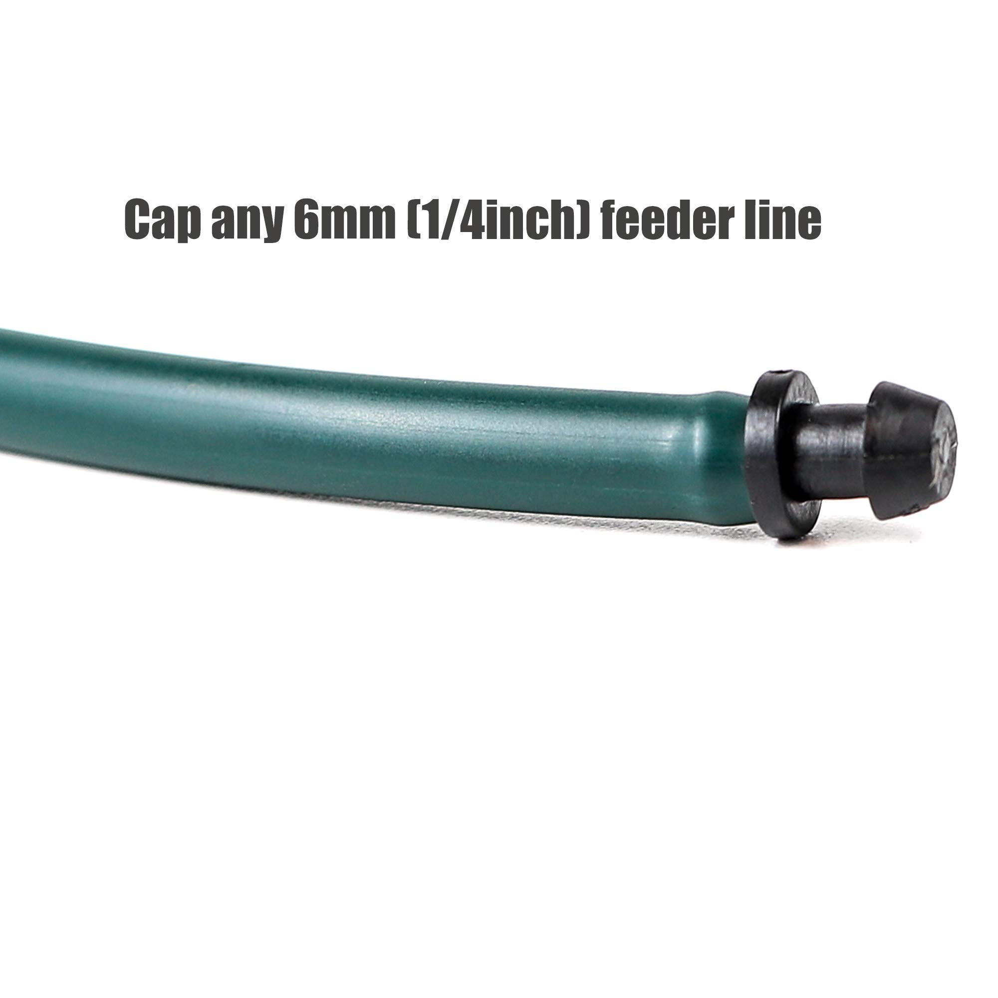 Drip Irrigation Plugs (50 pcs) and Hole Punch Tool (1 pcs): Goof Plugs for Hose or Tubing End Caps - Puncture to Insert Fittings and Parts