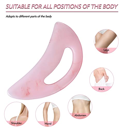 AICNLY Large gua sha Massage Tool, Lymphatic Drainage Massager,Muscle Scraping Massage Tools,Body Sculpting Anti Cellulite Tools for Man and Women (Pink)