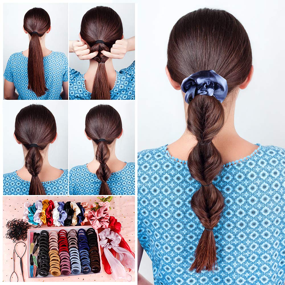 Girls' Variety Pack Hair Accessories - Scrunchies, Elastic Bands, Hair Clips (748PCS)