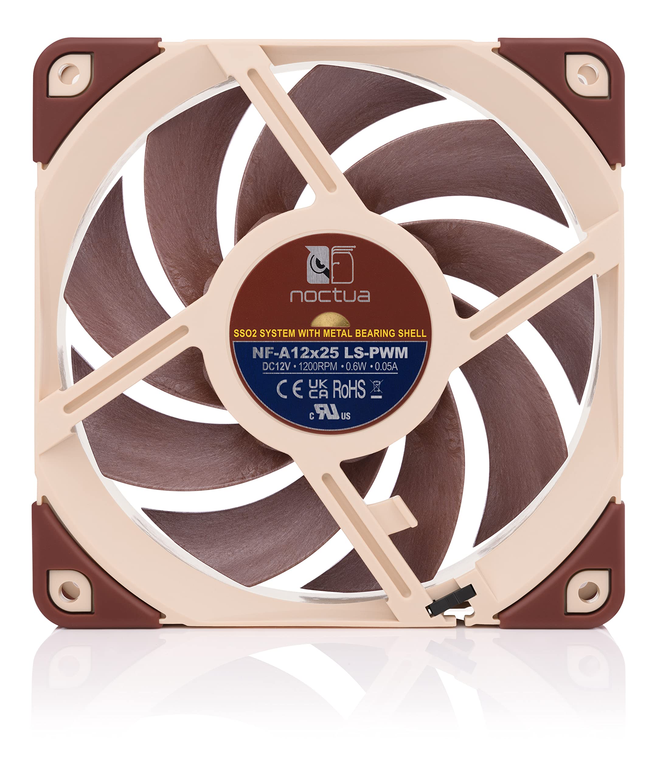 Noctua NF-A12x25 LS-PWM, Ultra Quiet Silent Fan, 4-Pin (120mm, Brown)