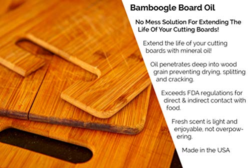 Bamboogle Butcher Block Mineral Oil - 2 Pack - No Mess Easy Applicator, white (VC2P-CBO-5)
