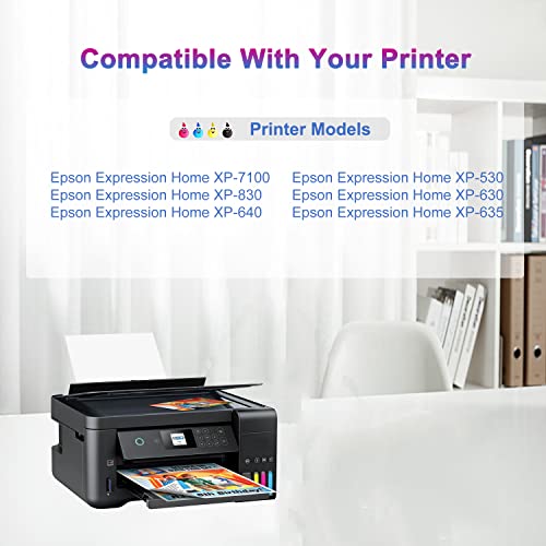 410XL Remanufactured for epson 410 Ink cartridges 5 Pack High Yield for Expression XP-830 XP-640 XP-7100 XP-630 XP-530 XP-635 Printe 5pack (2 Black Cyan Magenta Yellow)