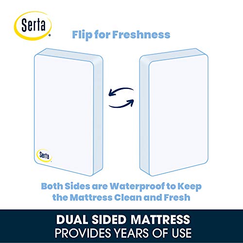 Delta Children Bentley S Series 4-in-1 Crib, Black Cherry Espresso + Serta Perfect Slumber Dual Sided Recycled Fiber Core Crib and Toddler Mattress (Bundle)