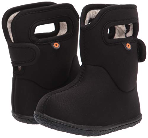 Bogs Baby Rain Boot, Black/Black, 6 US Unisex Infant