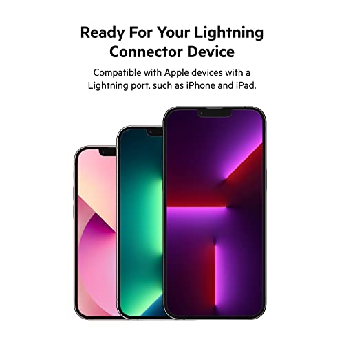 Belkin BoostCharge Braided Lightning Cable - 3.3ft/1M - MFi Certified Apple iPhone Charger USB to Lightning Cable - iPhone Cable - iPhone Charger Cord - Apple Phone Charger - Black