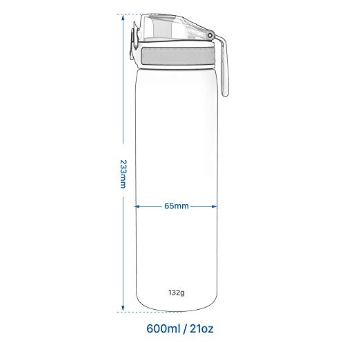 Ion8 Leak Proof Slim Water Bottle, BPA Free, Blue Camo, 600ml