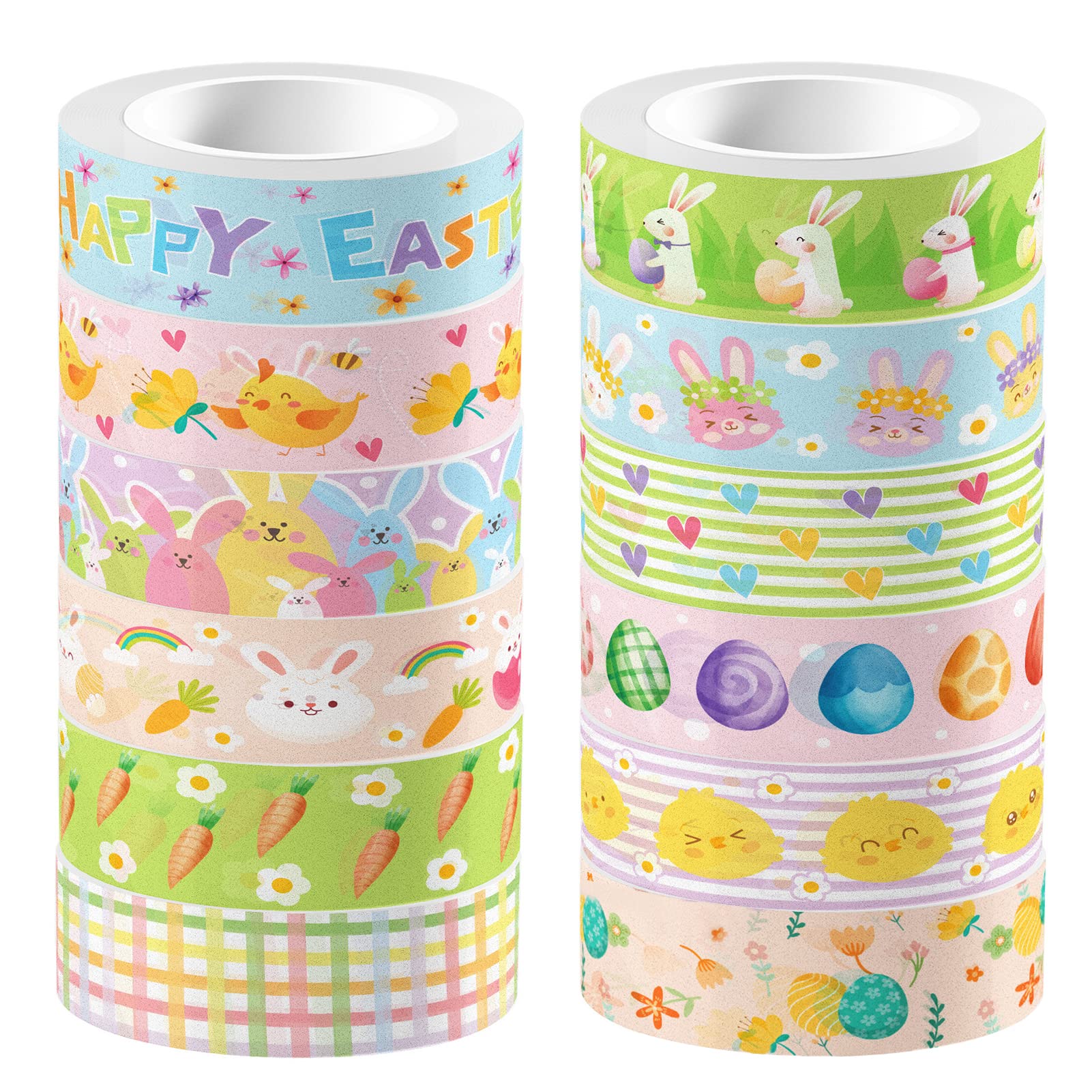 12 Rolls Back to School Ruler Paintbrush Pattern Washi Masking Tape Back to School Decorative Paper Stickers for Kids Scrapbook Gift Packing DIY Crafts